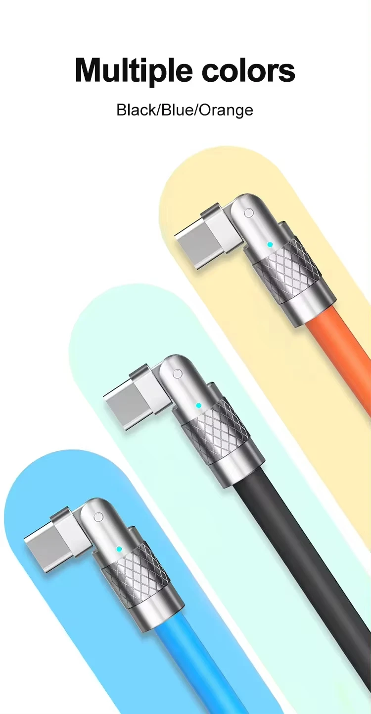 120w 6a Usb Type C Fast Charge Data Cable 180 Degree Rotation Cable For ...
