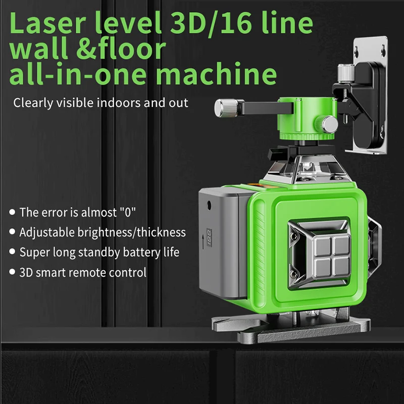 3d Green Beam Self Leveling Cross Line Laser Level - Buy Laser Level ...