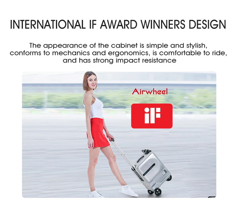 Airwheel Hard Shell Riding Ride on Suitcase Bike Smart Scooters ...