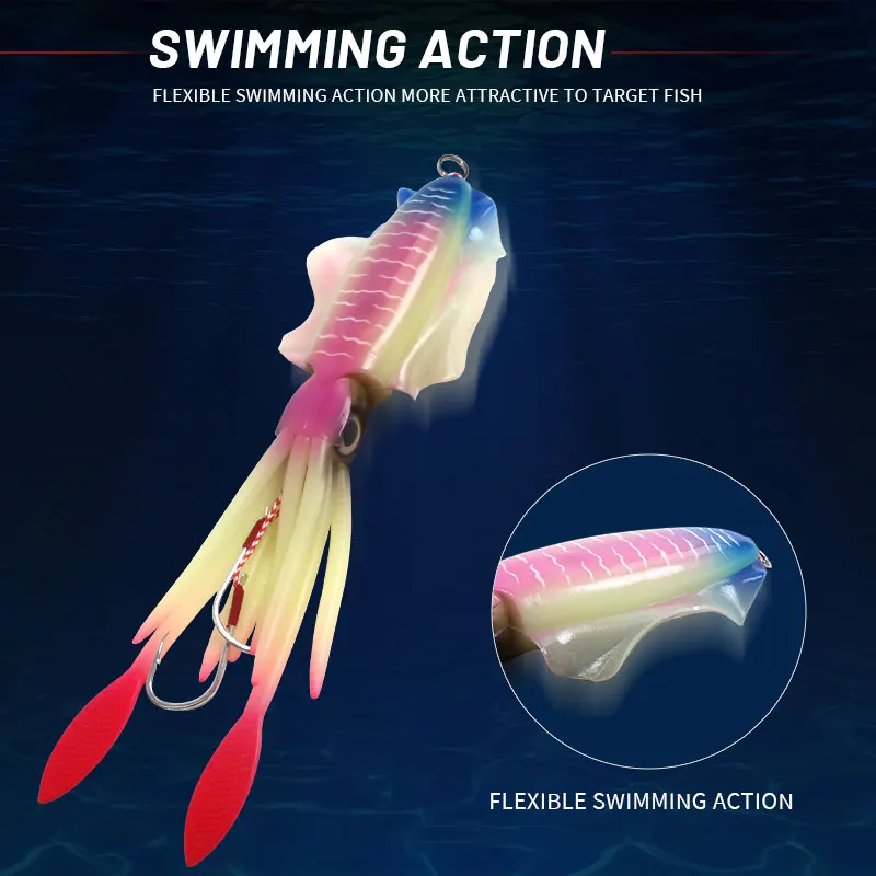 S031 60g Bionic Octopus Head Soft Lure - Perfect for Jigging