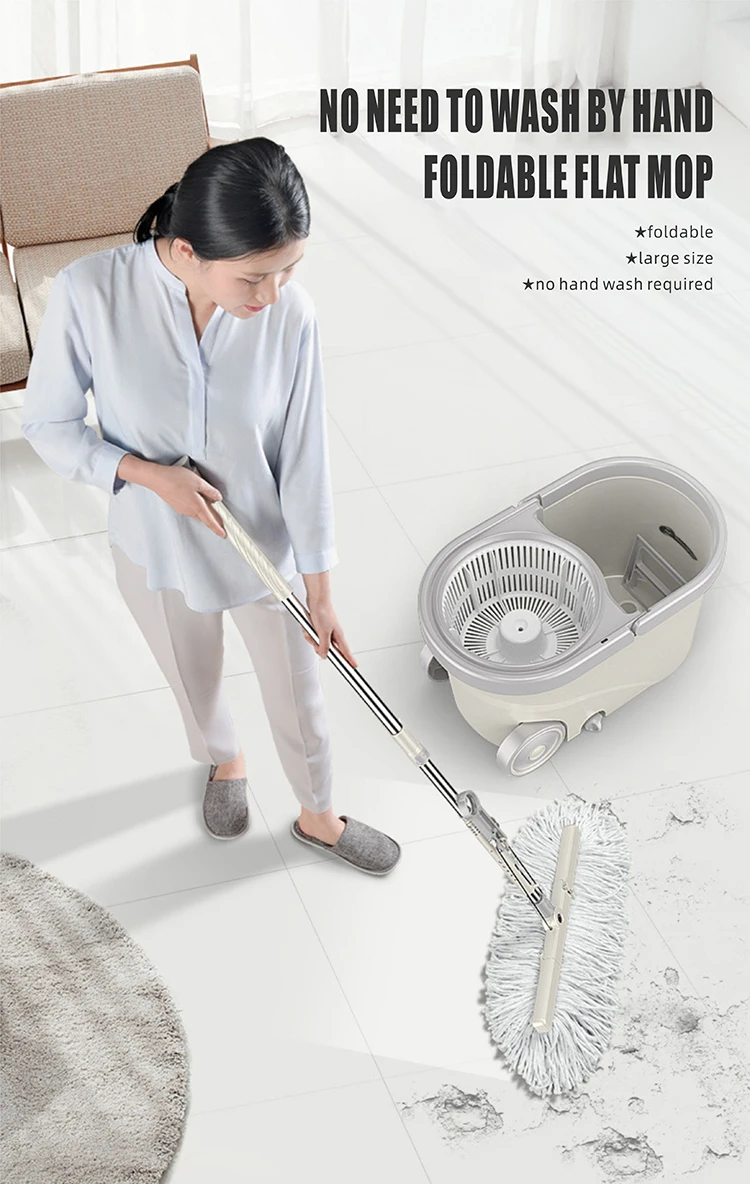 Rotating Mop Hand Free Lazy Mop Home Household Cleaning Mops With ...