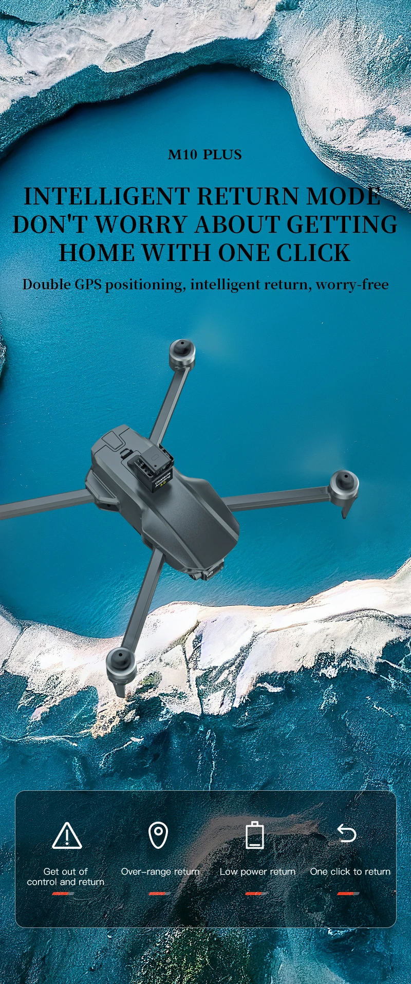 M10 Hd 4k Dual Camera Drone,Intelligent Lidar Obstacle Avoidance,Gps ...