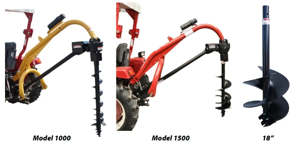 12 Inch Heavy Duty Post Hole Auger for 3 Point Tractor Post Hole Digger ...