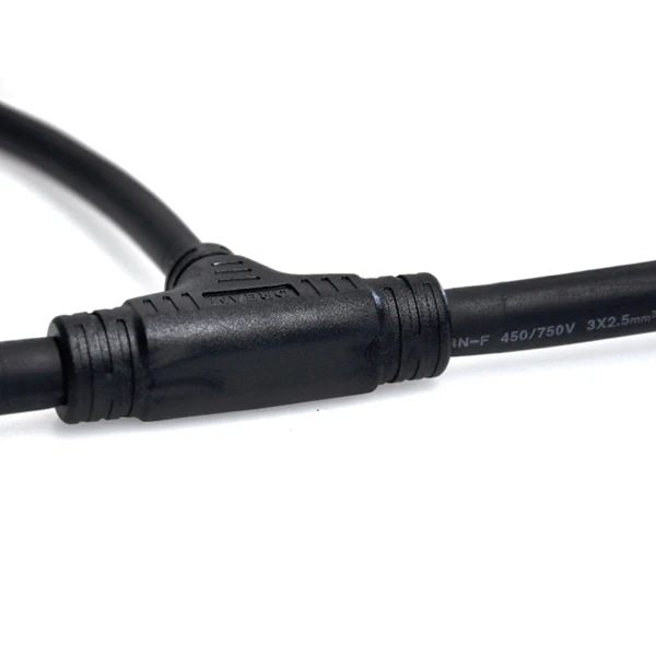 Y Type Waterproof Plug IP67 Connector 1 to 3 Cable Splitter Connector 3 ...