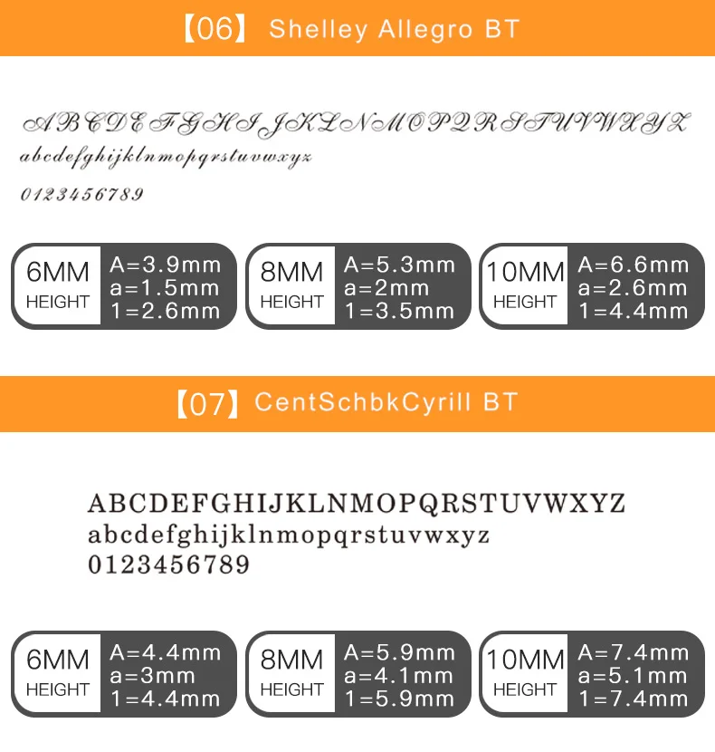 T-Slot Alphabet Leather Tools Alphabet Set Custom Alphabet Set Foil ...