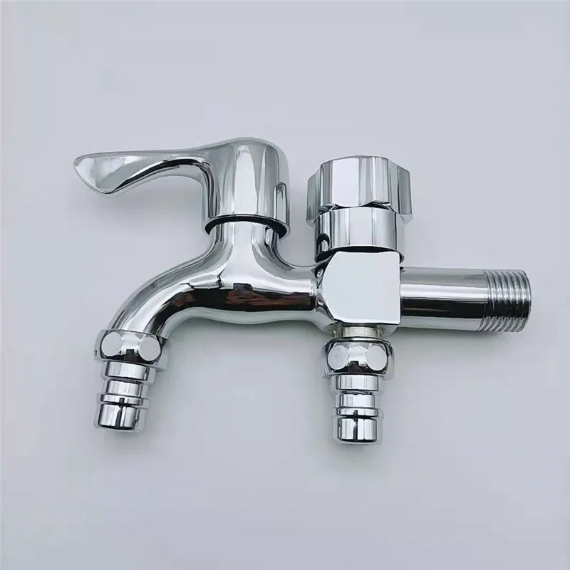 Stainless Steel Two Way Faucet Valve 1 In 2 Out Head Dual Function ...