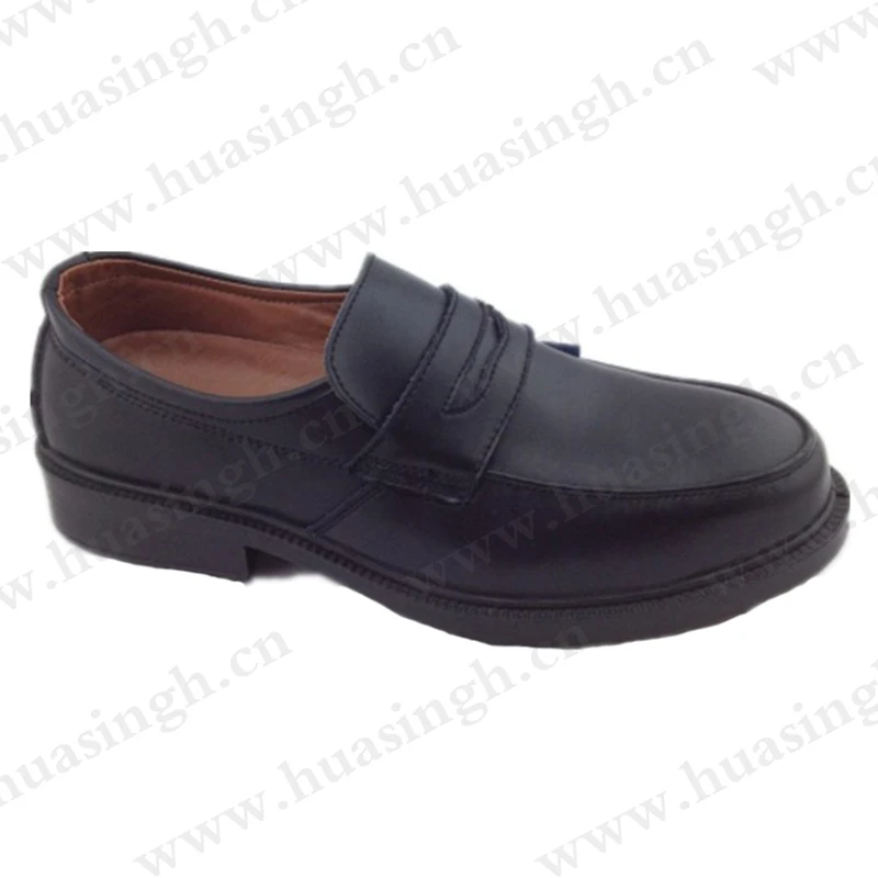 Cmh,Low-cut Mask Style Full Leather Black Manager Security Shoes Anti ...