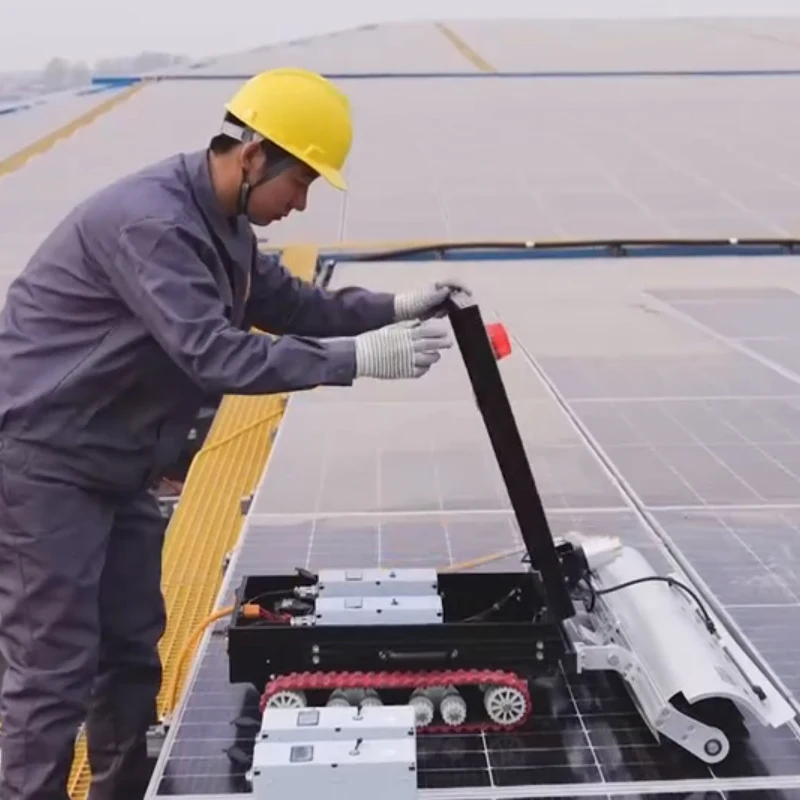 Photovoltaic Cleaning Robot for Solar Panels | Efficient Dry & Water ...