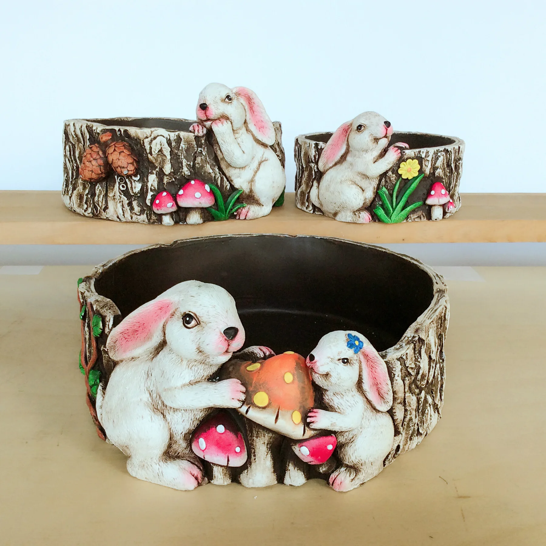 Custom Rabbit Cement Planter Pot For Plant Concrete Planter Rabbit ...