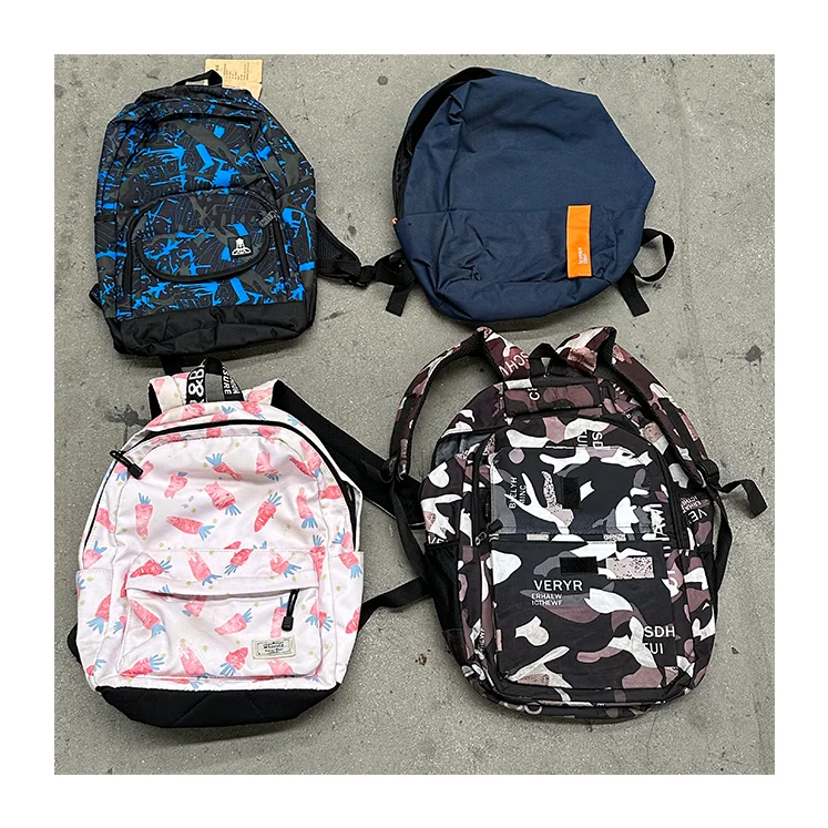 Bale Mixed Wholesale Used Backpack School Travel Shoulder Bag New ...