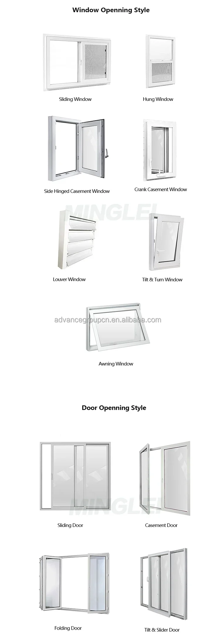 2025 ADVANCE American Style PVC Door and Windows UPVC Sliding Windows ...