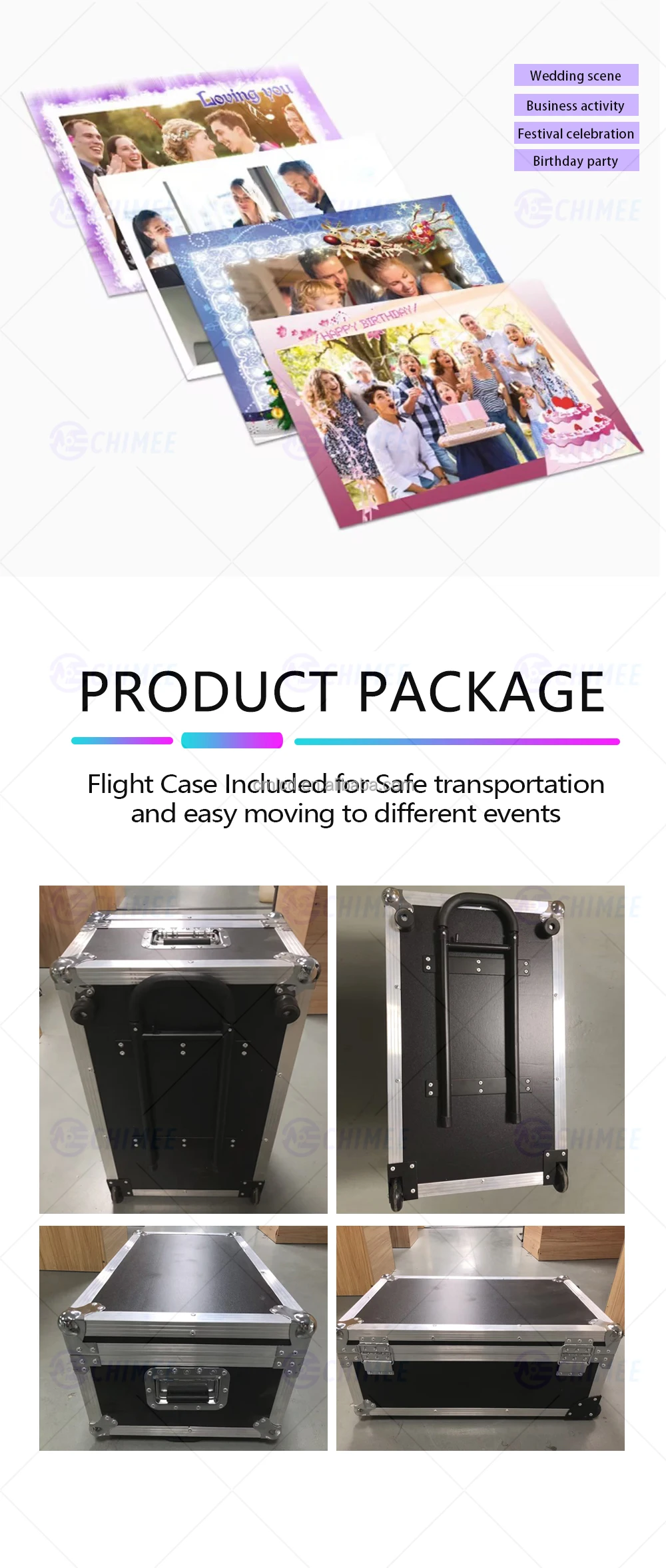 DSLR Photo Booth Shell with Umbrella Flash Light Ipad Case