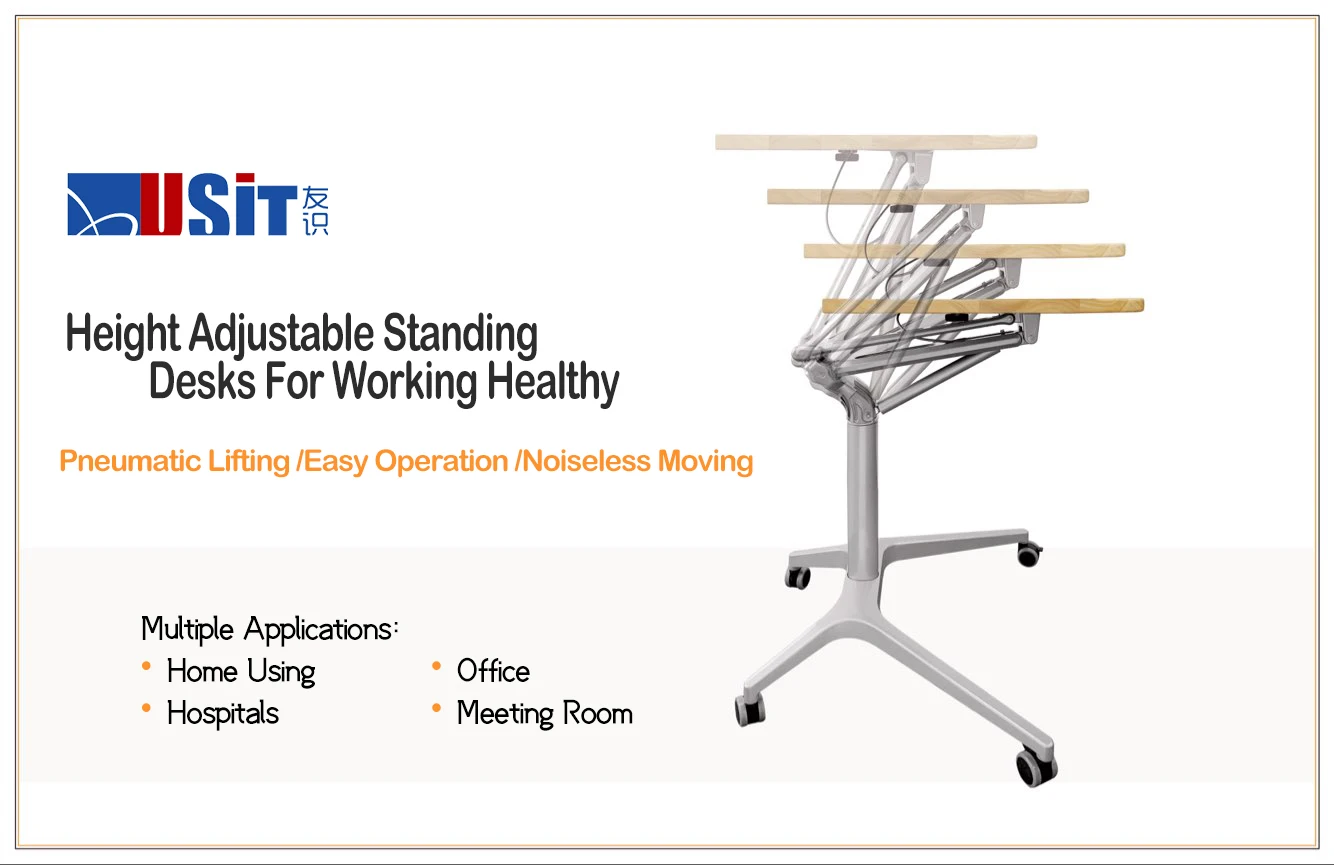 Home Office Work Standing Desk Height Adjustable Sit Stand Mobile ...