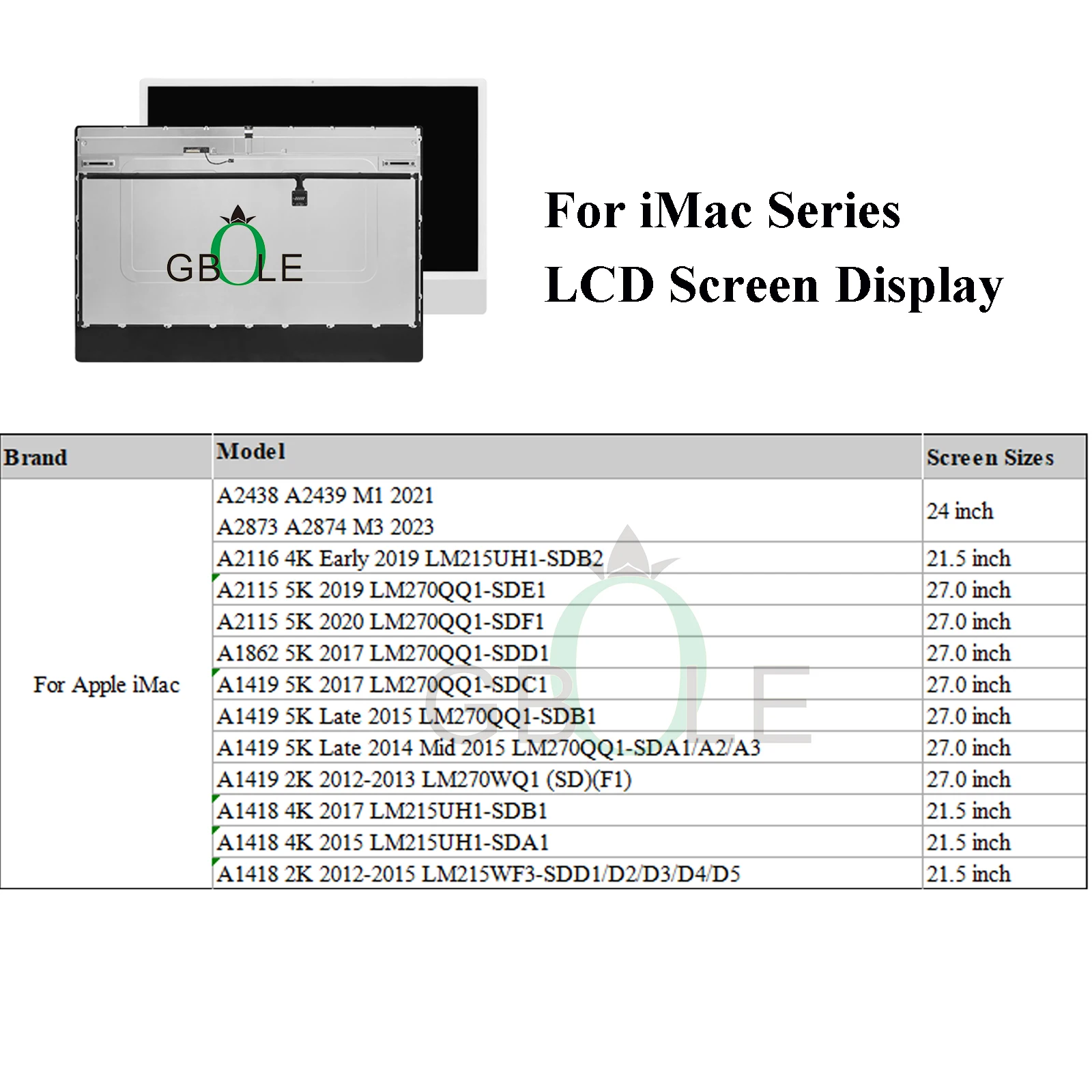 Alibaba.com: Original LM270QQ1-SDE1 27in Display LCD LED Replacement ...