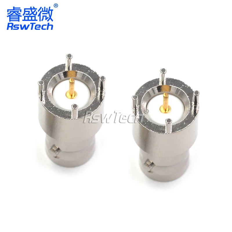 Bnc-ke Rf Connector Coaxial Bnc N Female Flange Panel Mount Base For ...