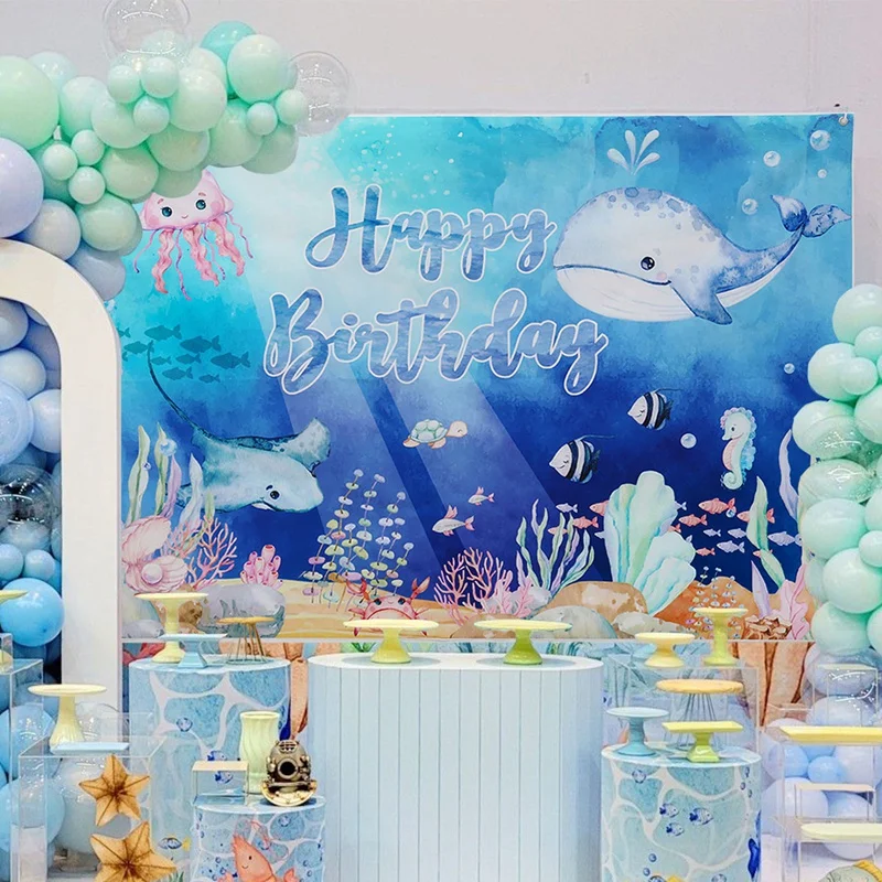 Under the Sea Theme Birthday Party Backdrop - Summer Fun