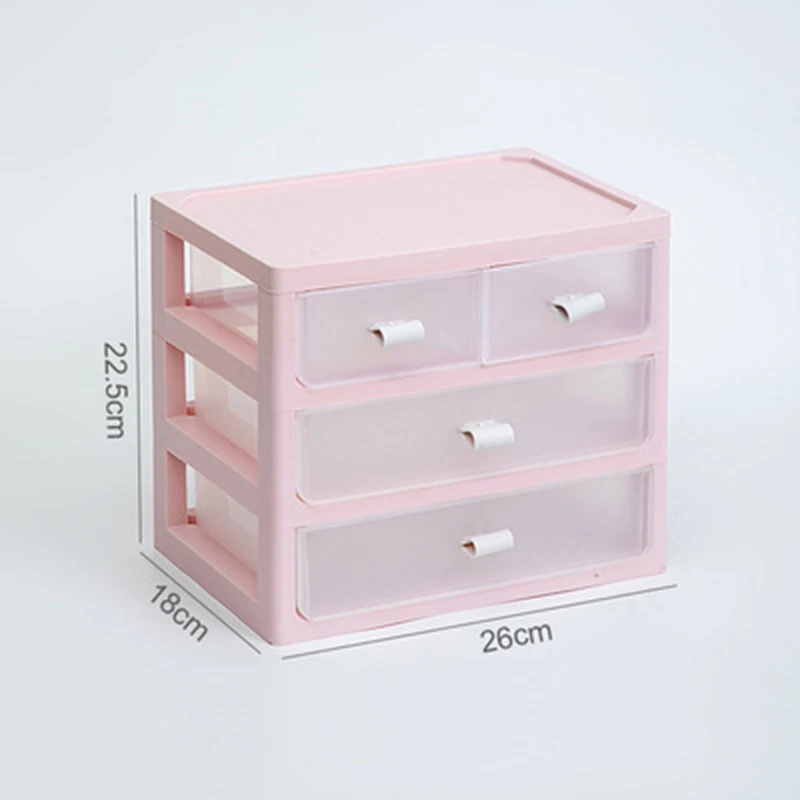 3 Layer Clear Storage Cabinet Plastic Plastic Drawer Cabinet Office ...