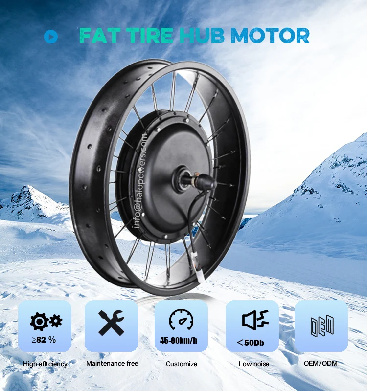 48v 52v 1000w 1500w 2000w 3000w Fat Tire Rear Wheel Motor Kits