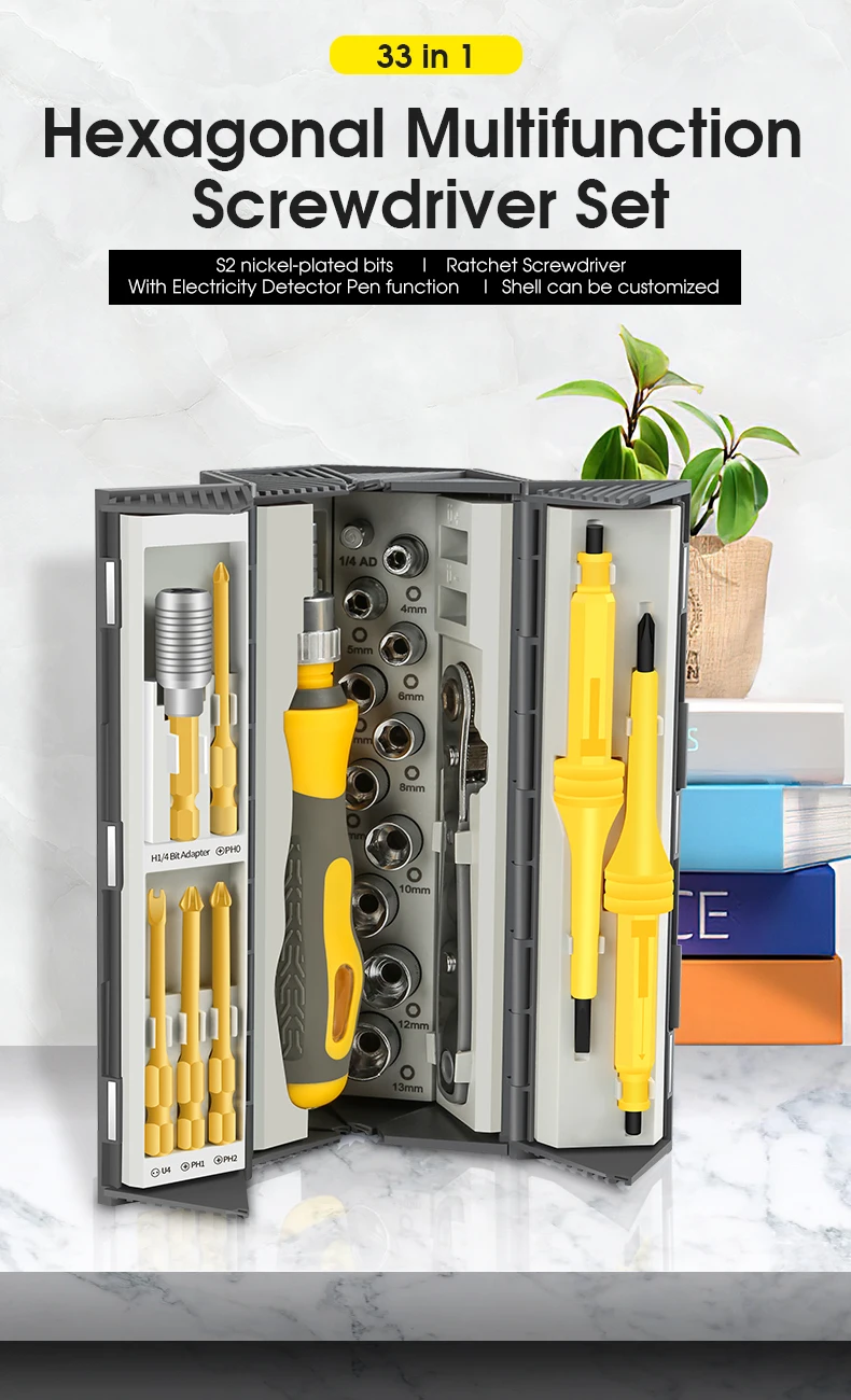 126 Piece Industrial Multi-Function Chrome Screwdriver Set Professional ...