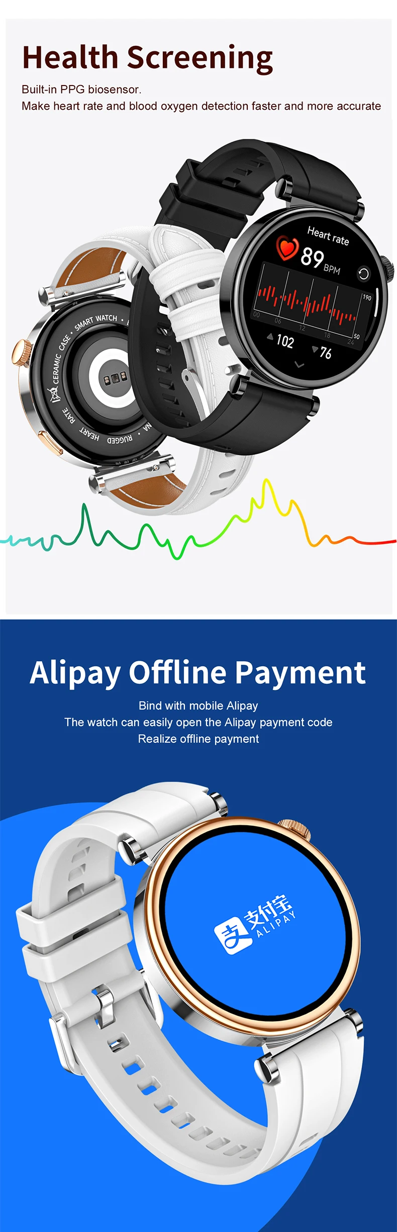 Gt4 Mini Fashion Lady Smart Watch 2024 1.3inch Screen Amoled Bt Call ...