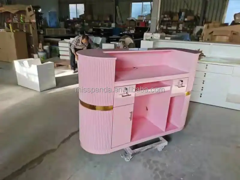 Custom Logo Cashier Reception Desk - Durable & Stylish