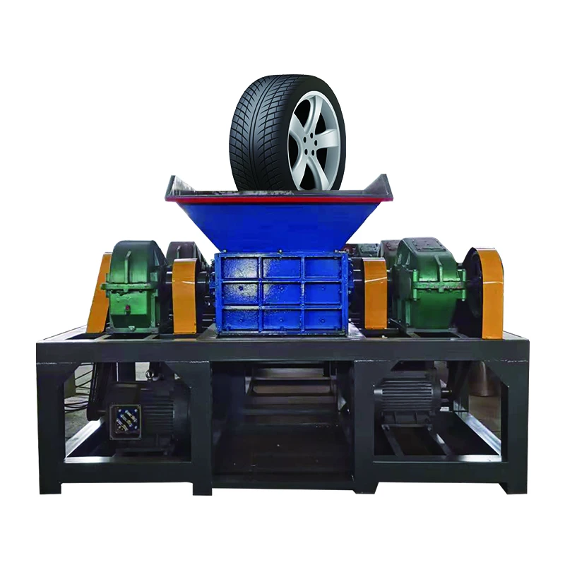 Professional Wood Plastic Tire Industrial Recycling Shredding Double ...