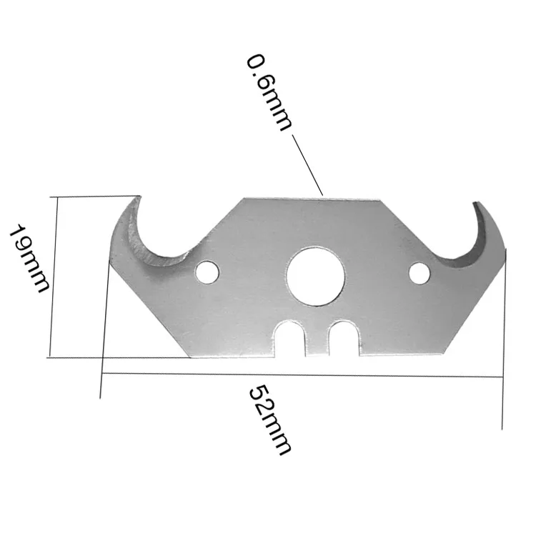 100 Count 60# Steel Utility Hook Blades with Wall-Mountable Dispenser ...