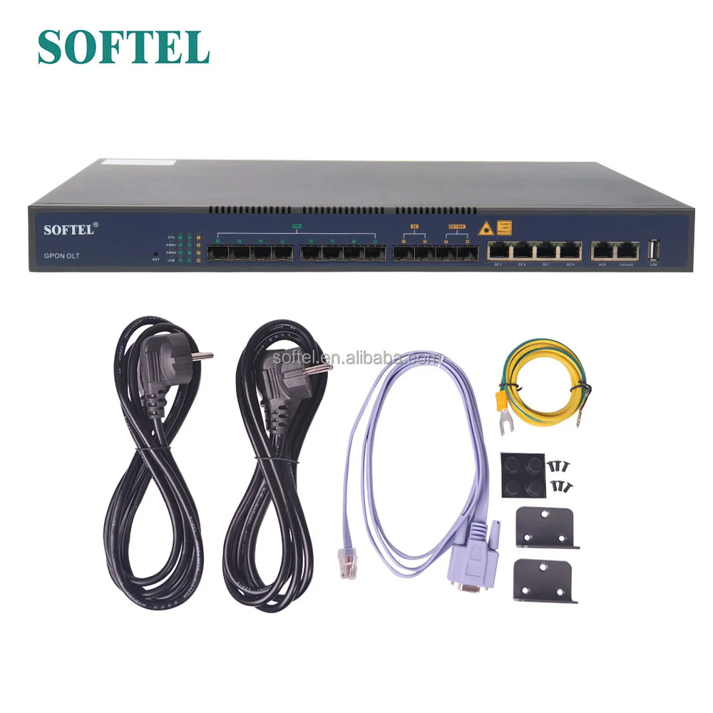 Softel Optic FTTH Combo SFP 10G Gpon and XGPON OLT 8 Ports