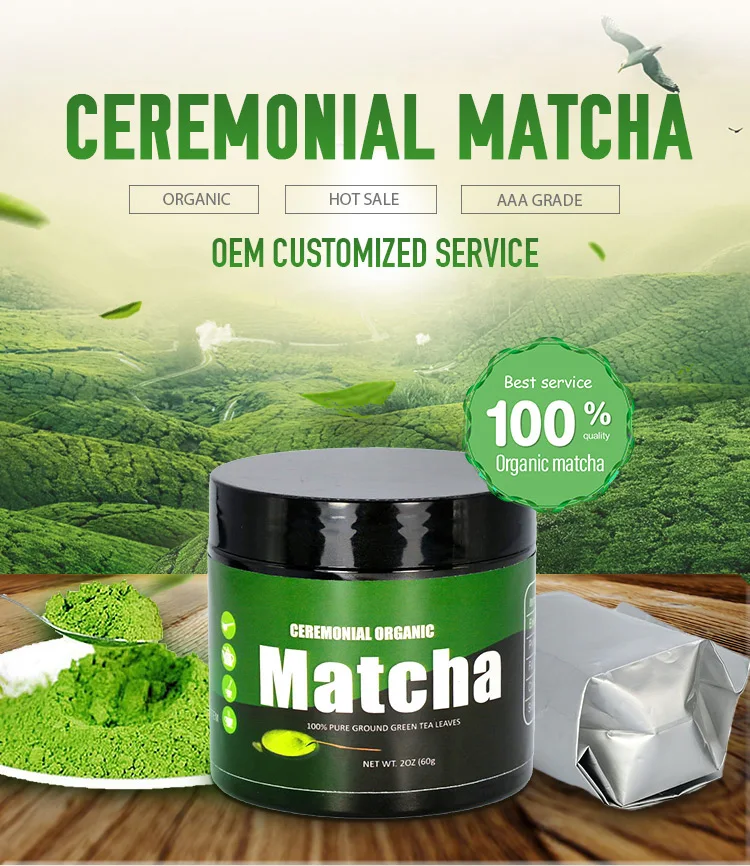 Pure Natural Matcha Powdered The Matcha Green Tea Ceremonial Organic ...