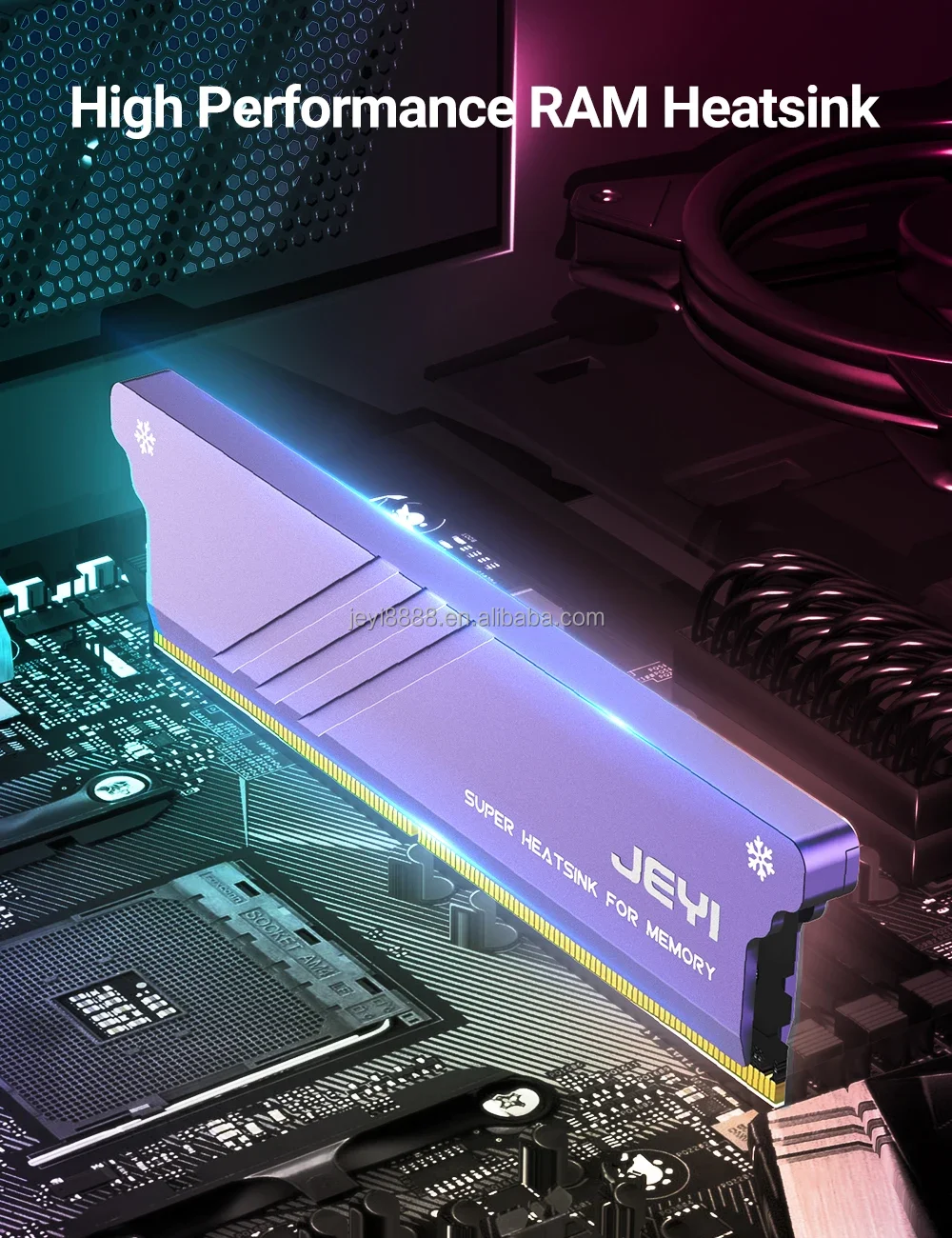 Jeyi Ram Cooler 5v Argb Glowing Memory Shell Cooling Vest Colorful ...