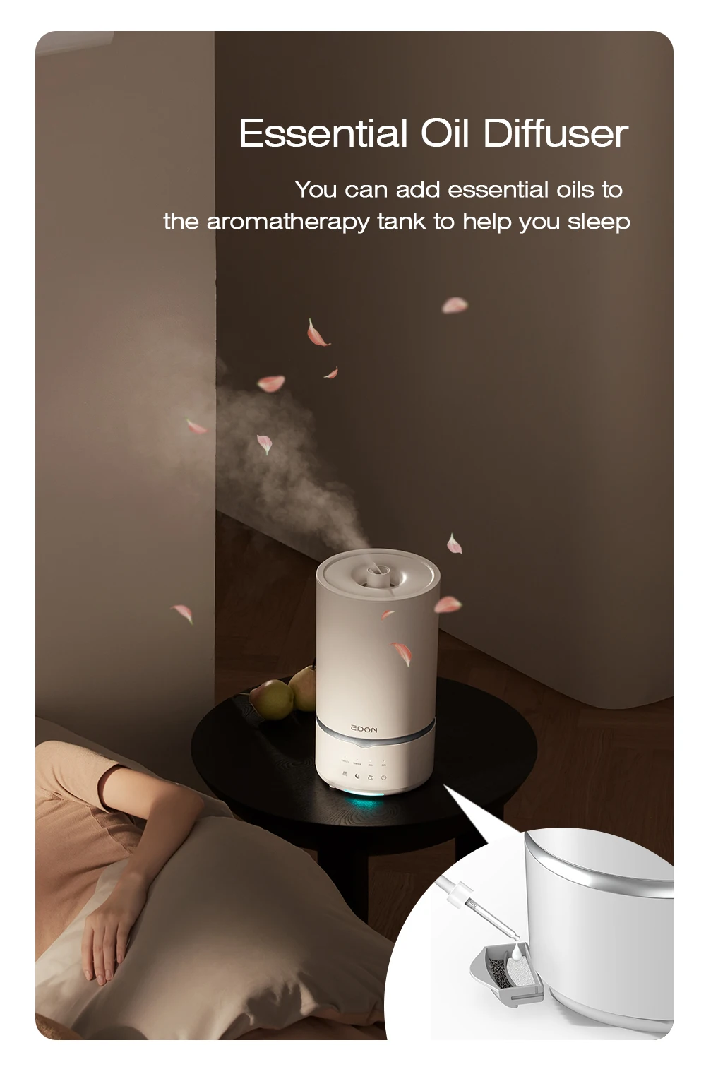 Luxury 220v Table Desktop Water Drop Warm Hot Mist Humidifier Wholesale ...