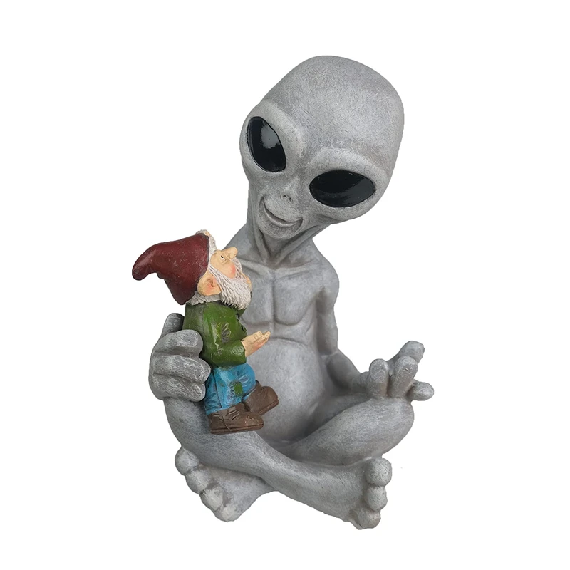 Resin Alien Gnome Statue Friendship Story Garden Decoration - Buy Alien ...