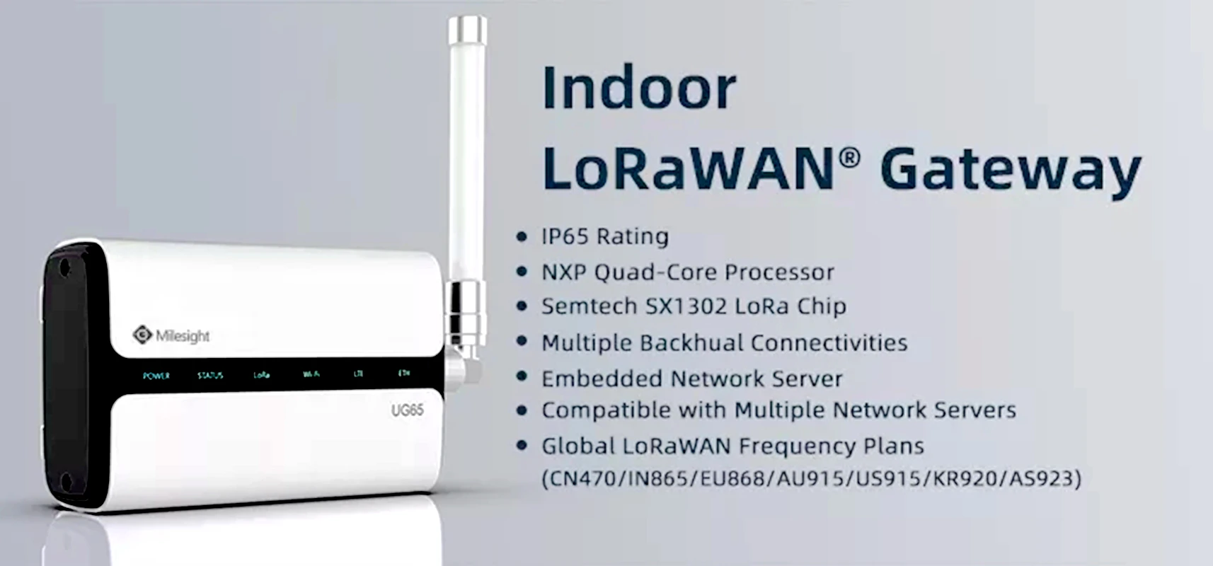 Iot Gateway Eu868mhz Milesight 4g Ug65 Lorawan Gateway Ip67 Lora Lte ...