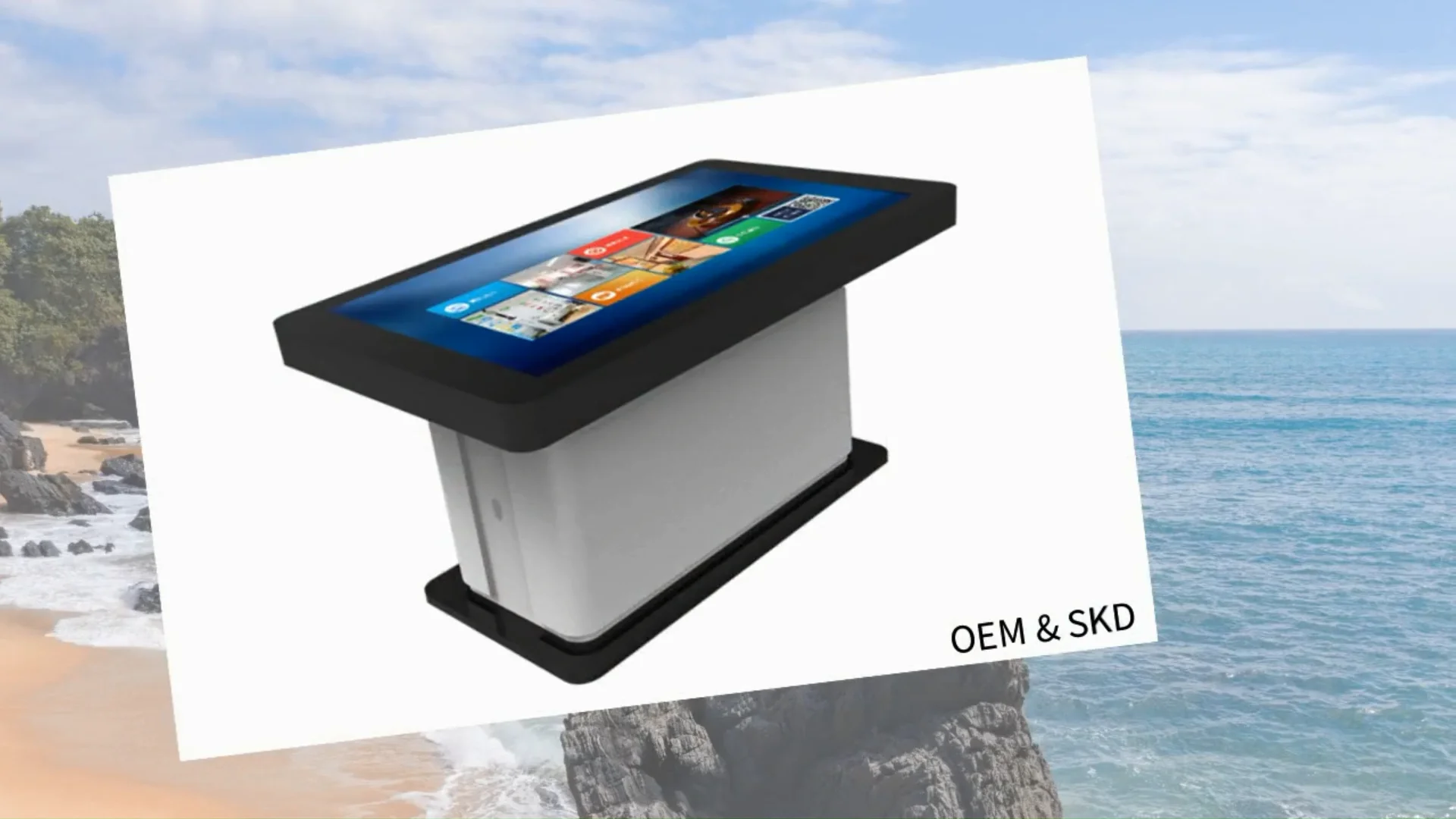 Tempered Glass Table Stand Touch Screen Horizontal Touch One Machine ...