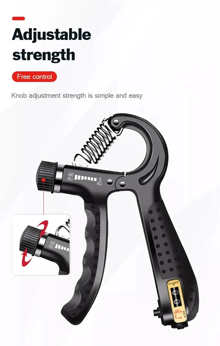 Fitness Grip Strength Trainer Adjustable Hand Grip Strengthener ...
