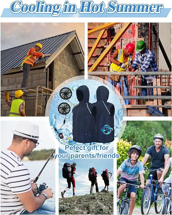 Cooling Vest For Men Women Usb Battery Powered Wearable Ac Vest 3 Speed ...