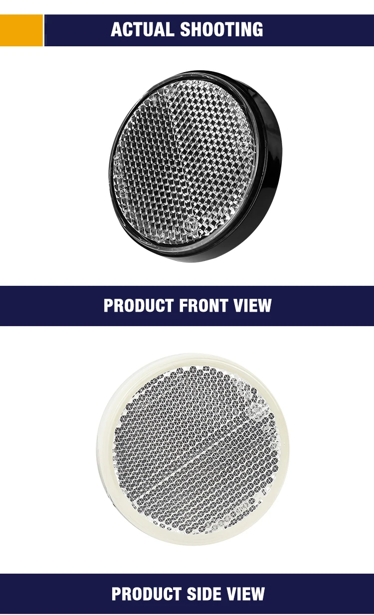 High Quality 2 Inch White Color Pmma Circular Truck Trailer Car Warning ...