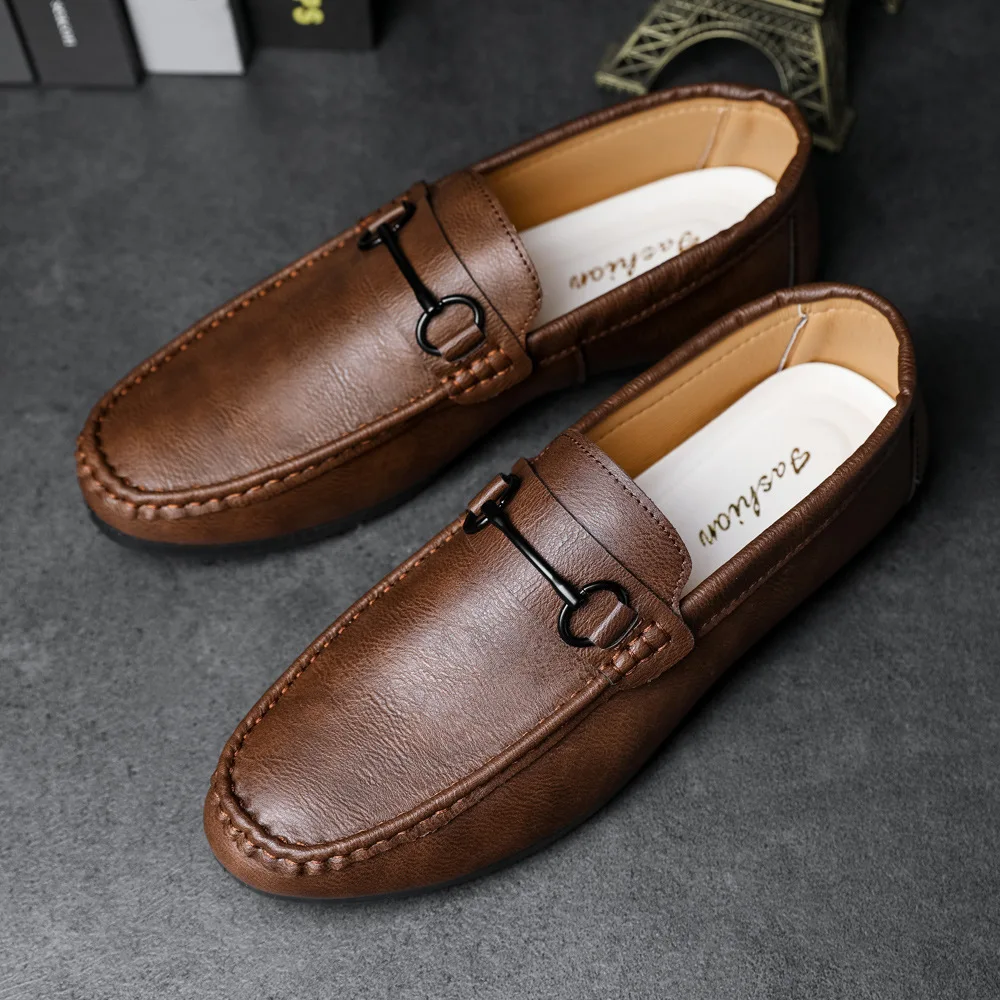 Wholesale New Lazy Shoes Men Leisure Business Driving Men's Leather ...