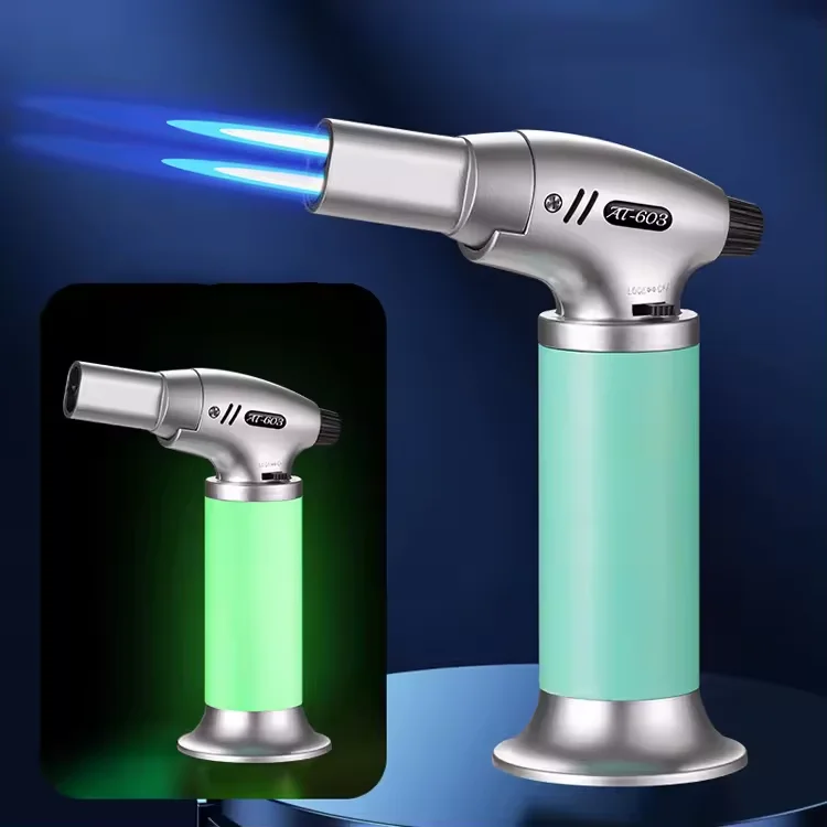 Adjustable Flame Gas Kitchen Butane Blow Jet Torch Lighter Inflatable ...
