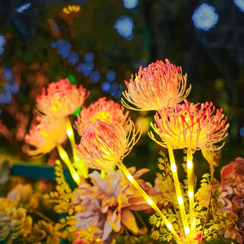 Customized IP65 Solar Garden Lights With Glowing Flowers Stems LED ...