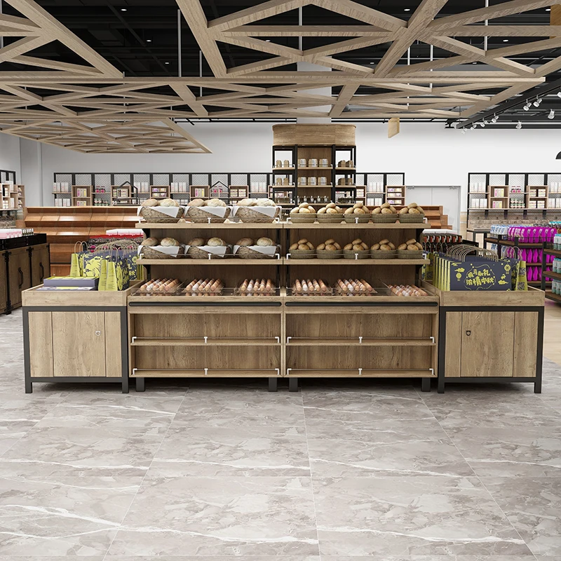 Supermarket Rack - Efficient Dry Goods & Fresh Produce Display