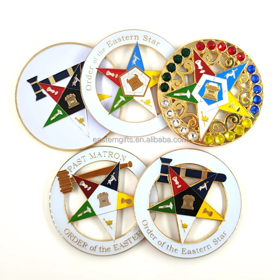 New Arrival O.E.S logo Golden Order of the Eastern Star 3" Masonic OES ...