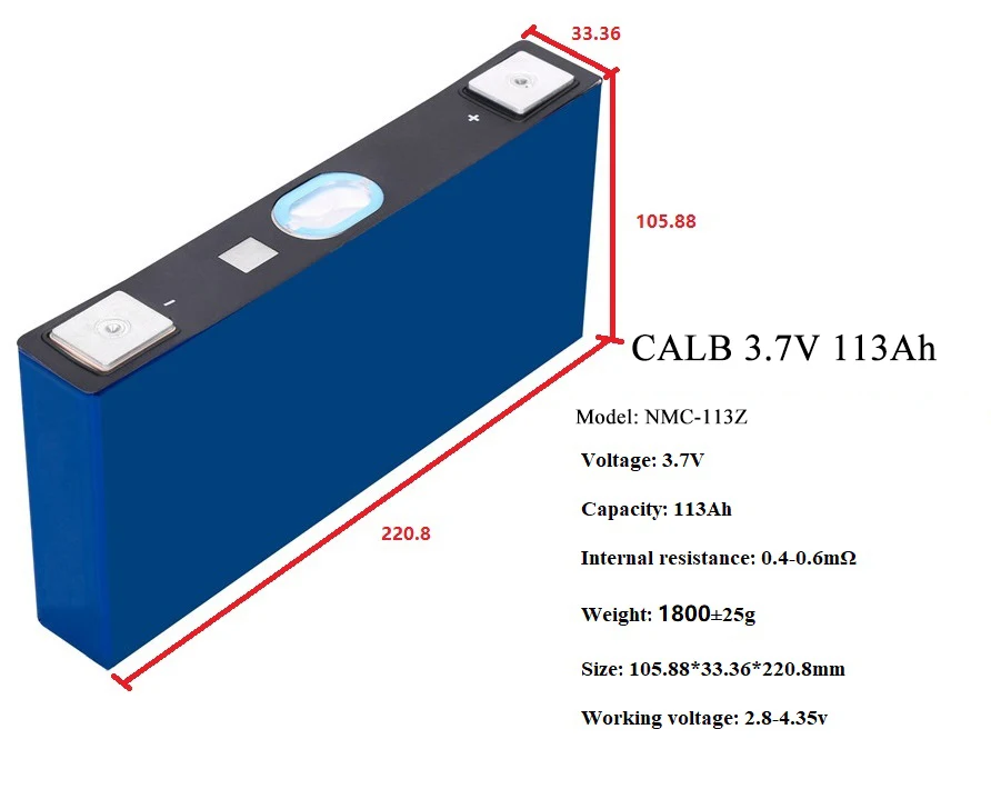 Calb Nmc Lithium Ion Battery 3.7v 50ah/218ah For Solar Energy Storage Oem