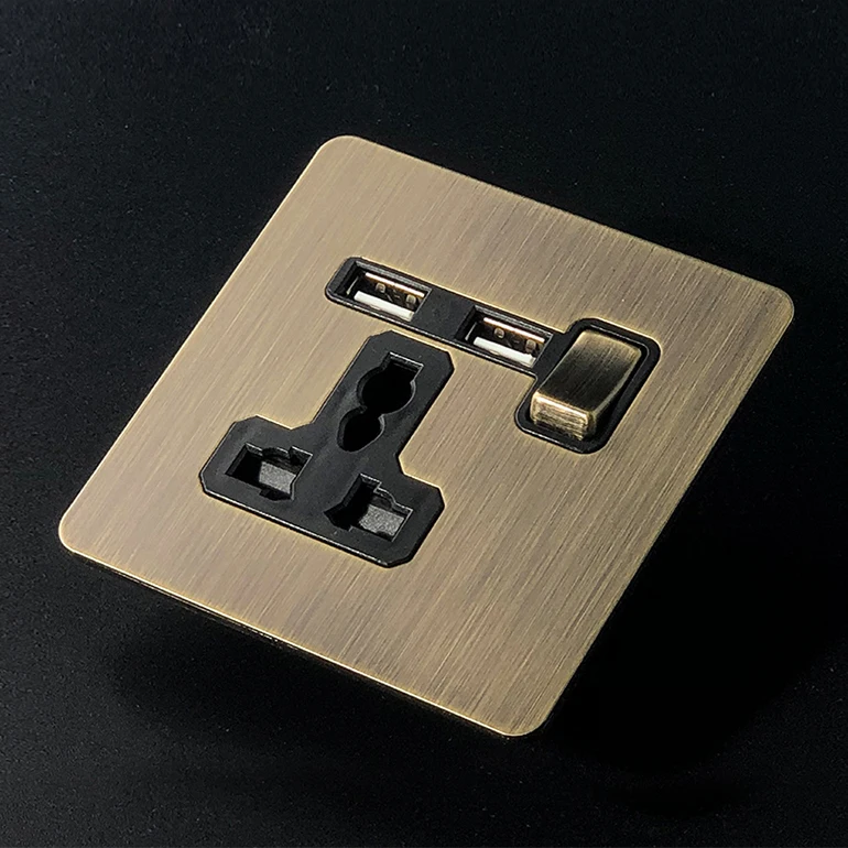 GTD Company High Quality Beautiful Bronze UK Standard Wall Smart Hotel ...