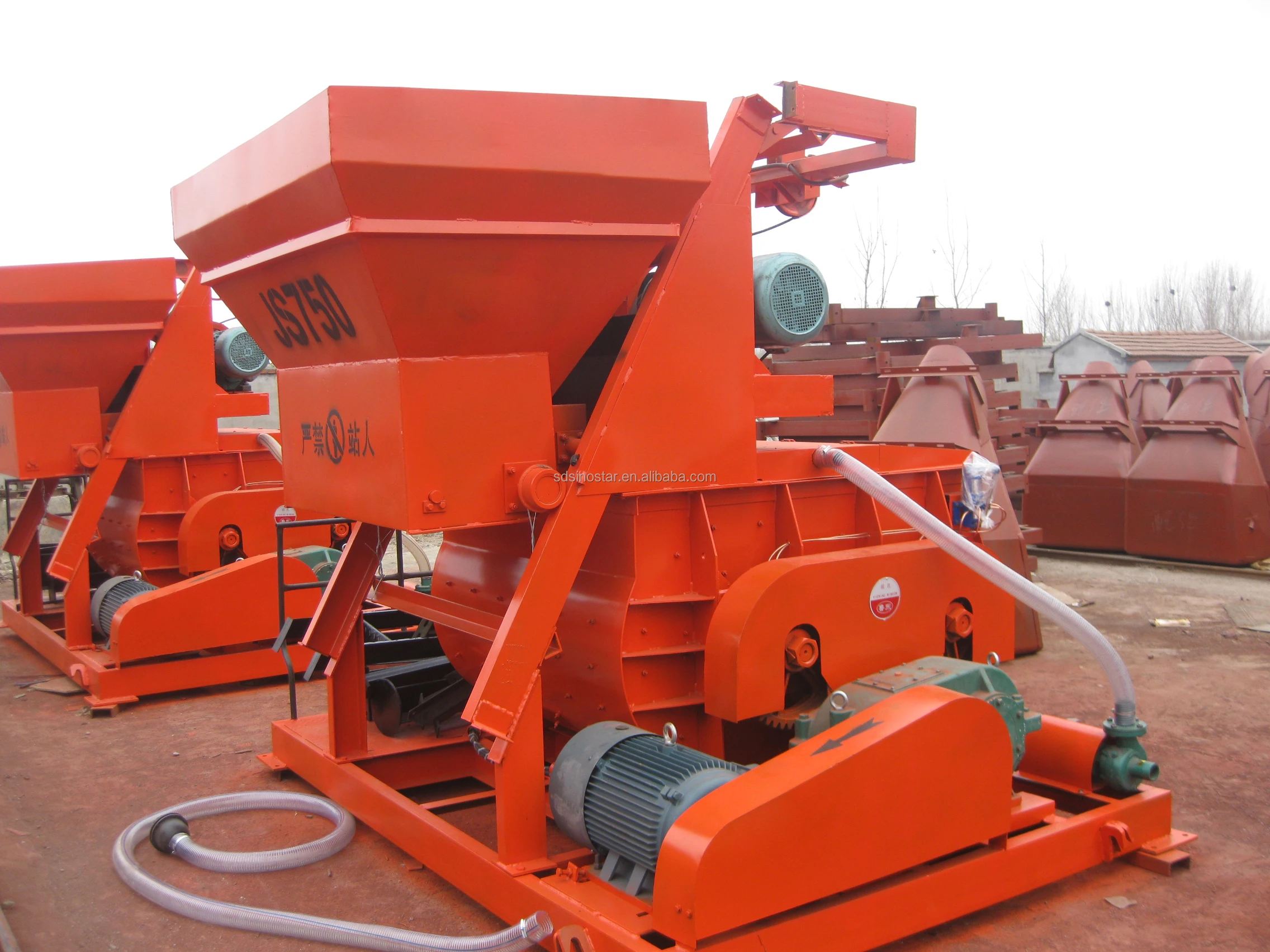 JS500 Double Axis Horizontal Mixer - High Efficiency for Construction
