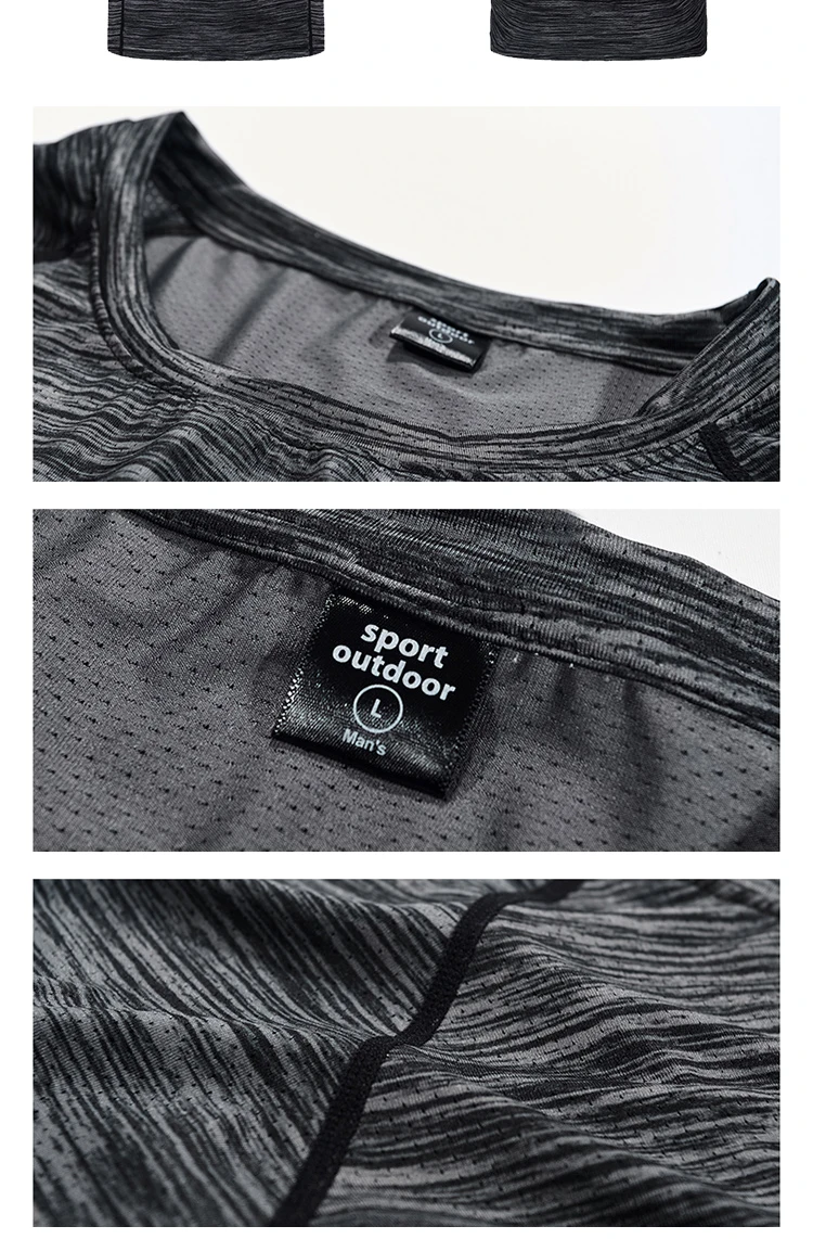 Quick Dry Elastic Short Sleeves Knitted Polyester Spandex Climbing ...