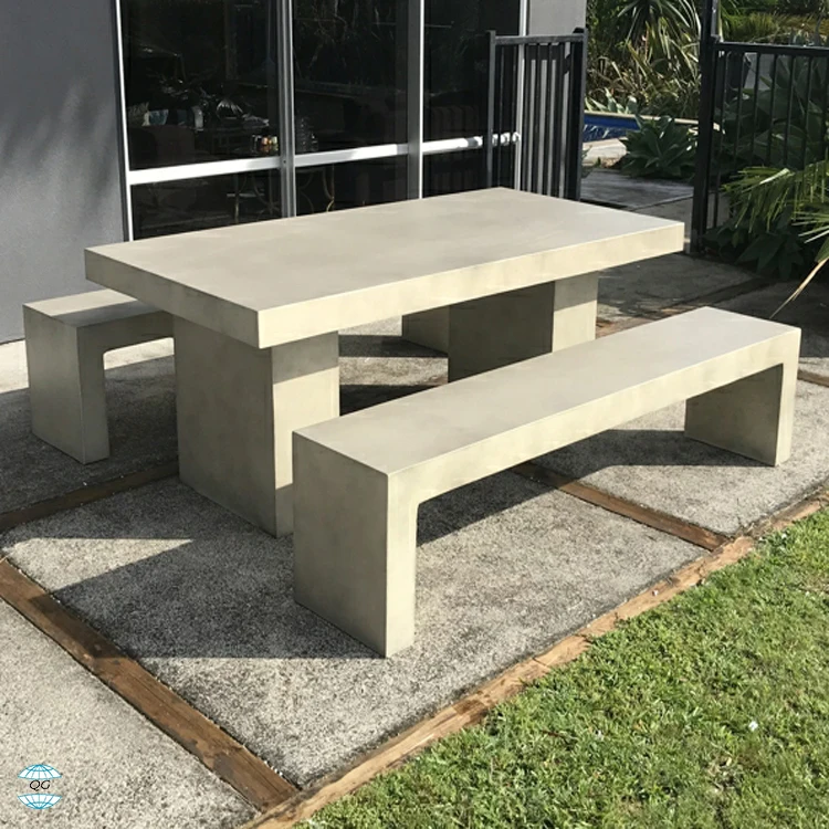 Customized Large GRC Square Concrete Tables Outdoor Dining Furniture ...