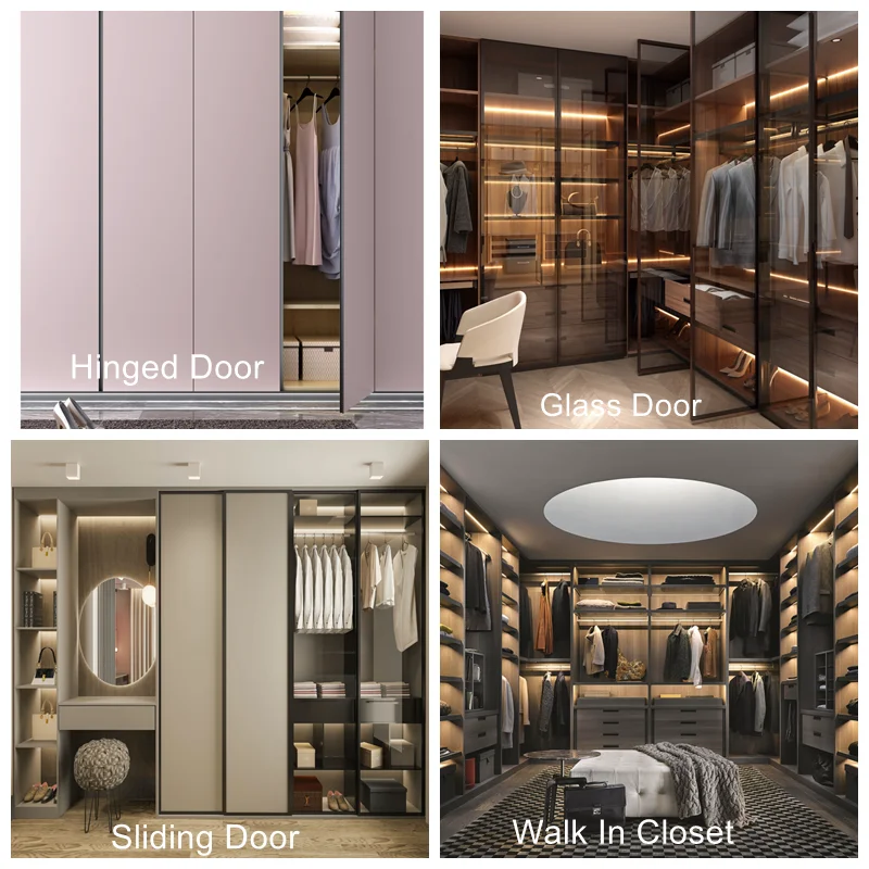 Custom Modern Glass Bedroom Closet - Storage Solutions