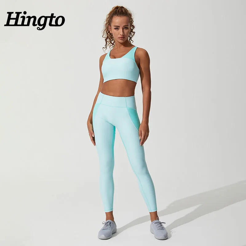 Women Yoga Set Workout Quick Drying Gym Suit Activewear Workout Clothes ...