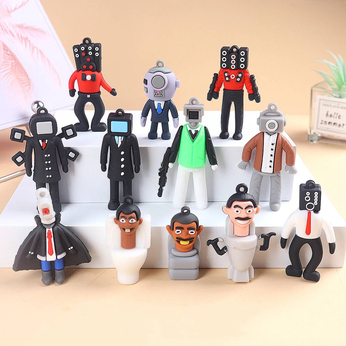 Cross Border Toilet People Keychain Spoof Game Accessories Skibidi ...